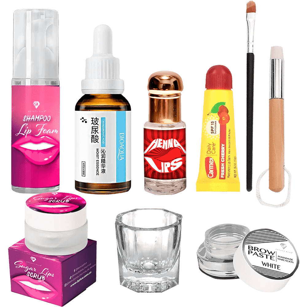 KIT DE HENNA LIPS-HENNA LABIAL -HENNA INSTANTANEA 6GRS.